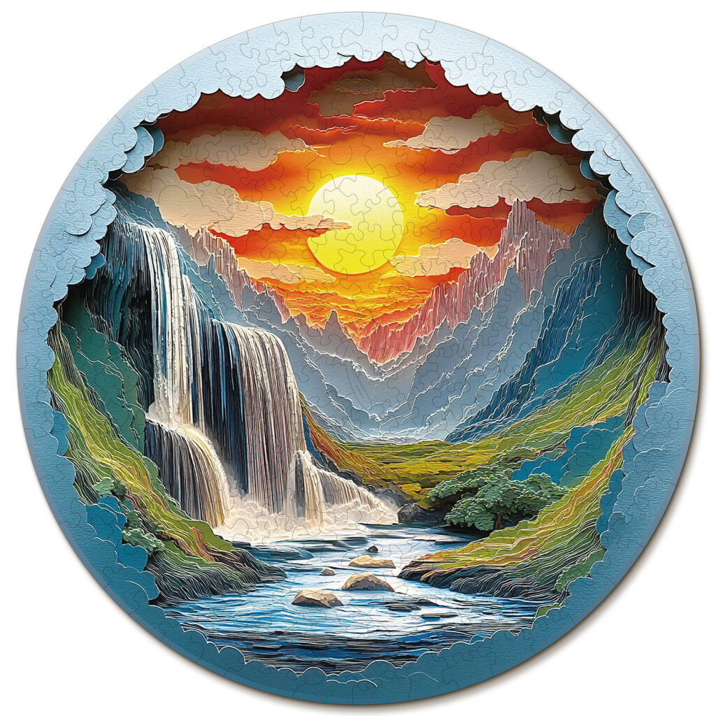 Wooden Jigsaw Puzzle –3D Beautiful Gorge - KaaYee Puzzles